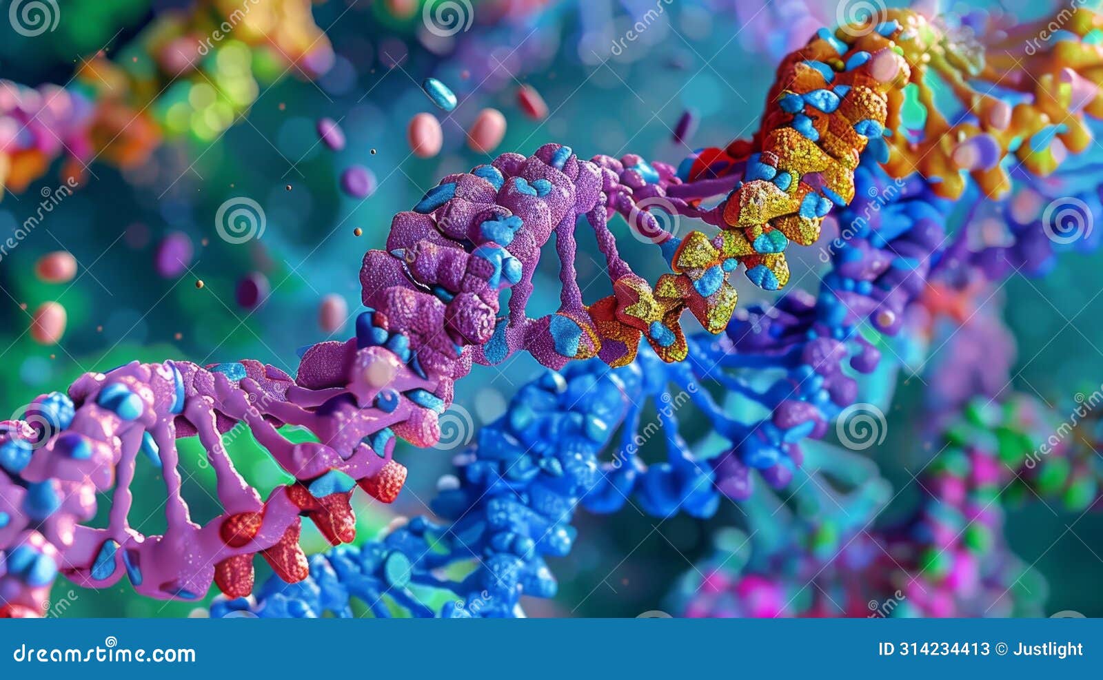 A Colorful Representation of a Gene Sequence Showing the Unique ...