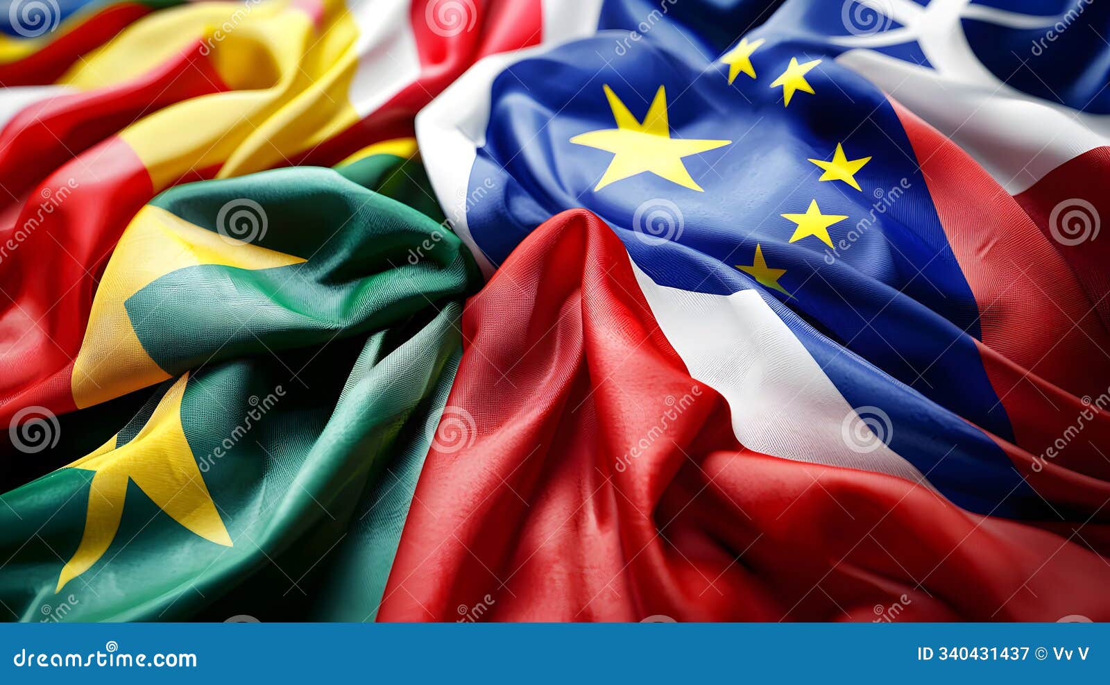 Colorful Representation of Various World Flags Stock Image - Image of ...