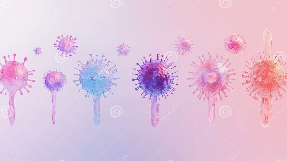 Progression of Virus Forms from Basic To Complex in Colorful ...