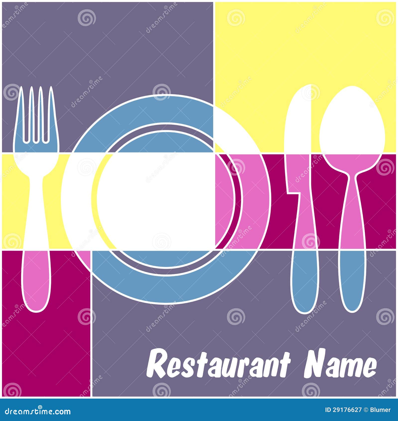 Colorful Restaurant Menu Posters - A4 Size Stock Photography ...
