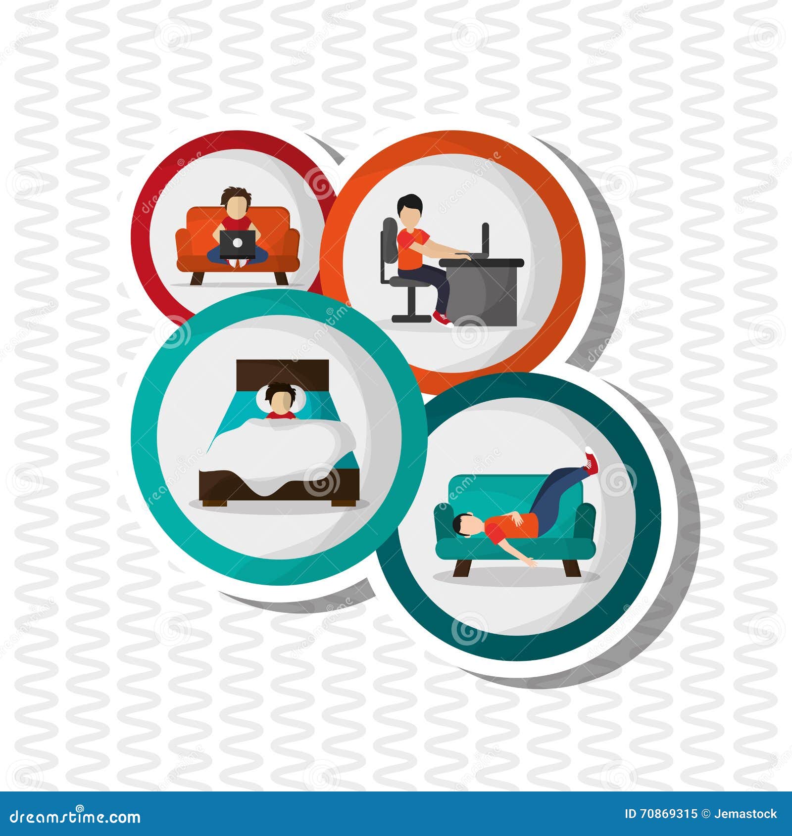 Colorful Resting Design, Vector Illustration Stock Illustration ...