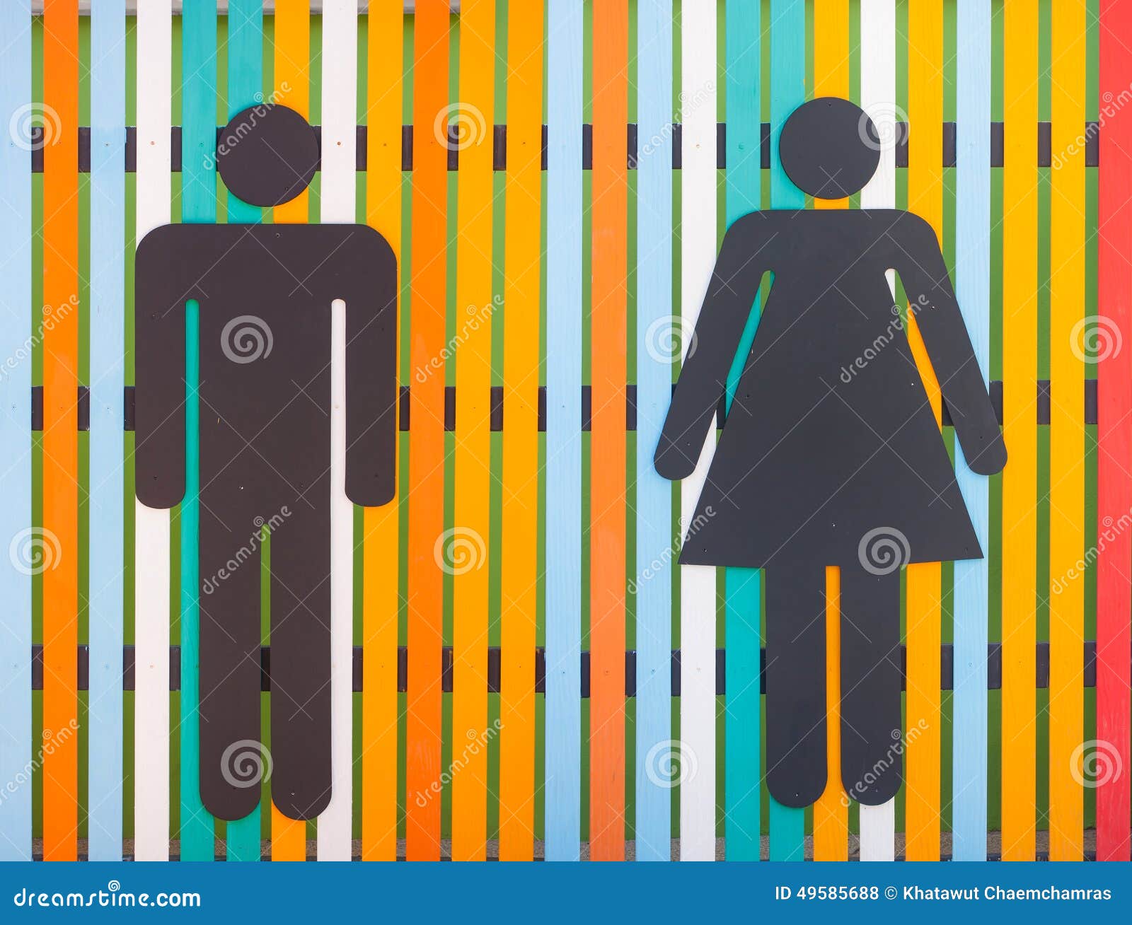 Colorful restroom sign stock photo. Image of green, relationship - 49585688