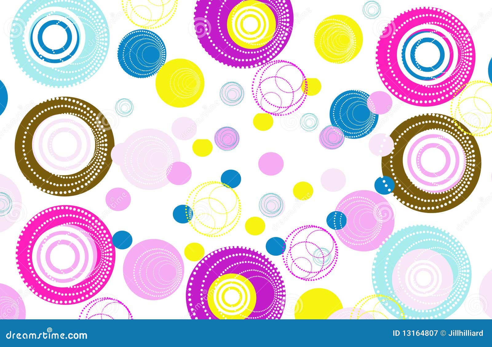 Colorful Retro Circles Background Stock Illustration - Illustration of ...