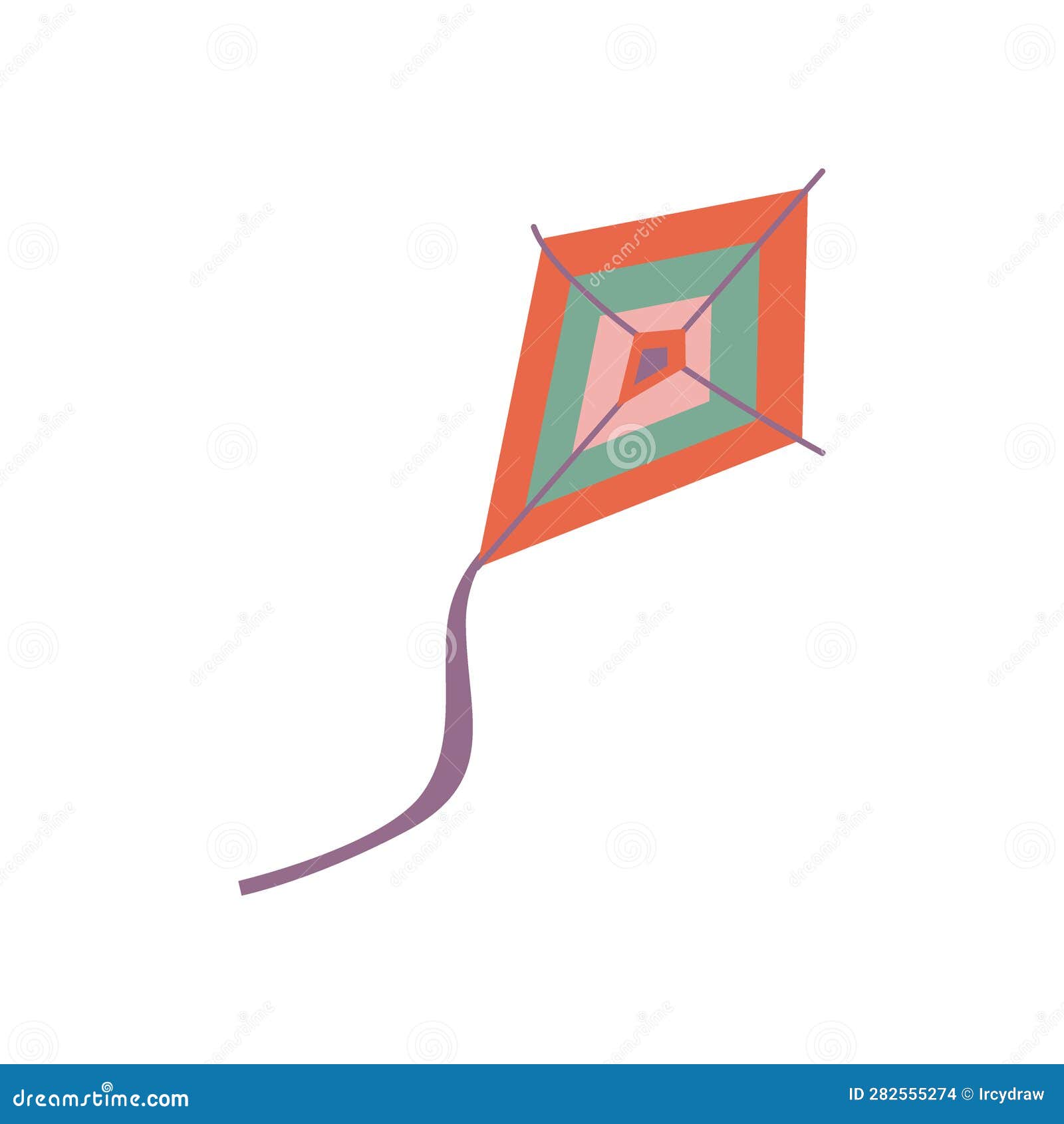 Colorful retro kite flying stock vector. Illustration of recreation ...