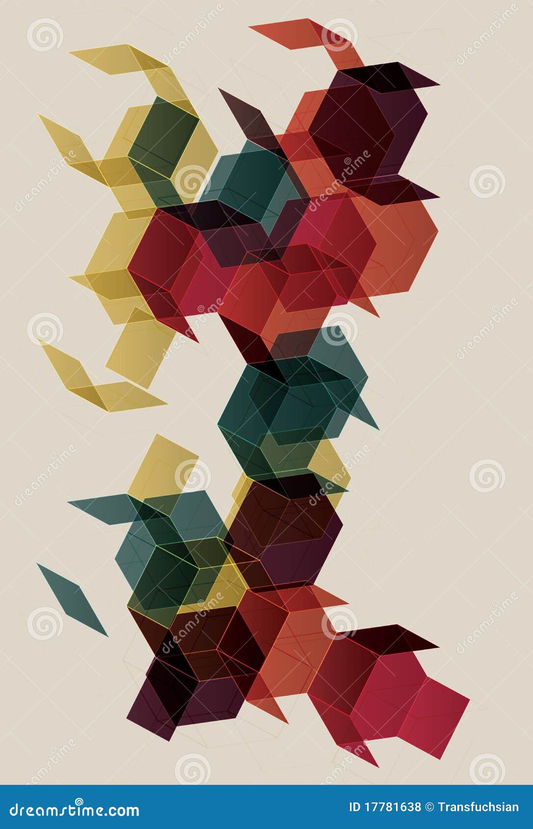 Colorful Retro Polygon Background Stock Vector - Illustration of bright ...