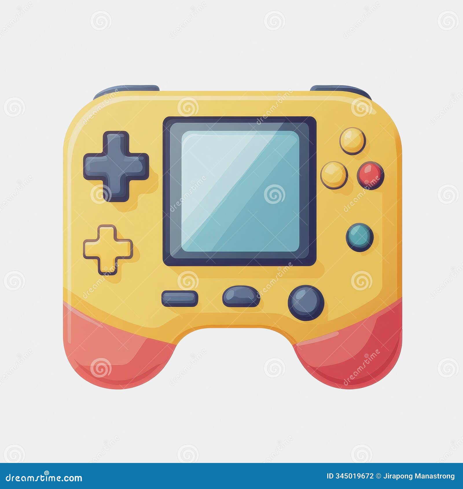 Colorful Retro Video Game Controller with a Simplistic Design ...