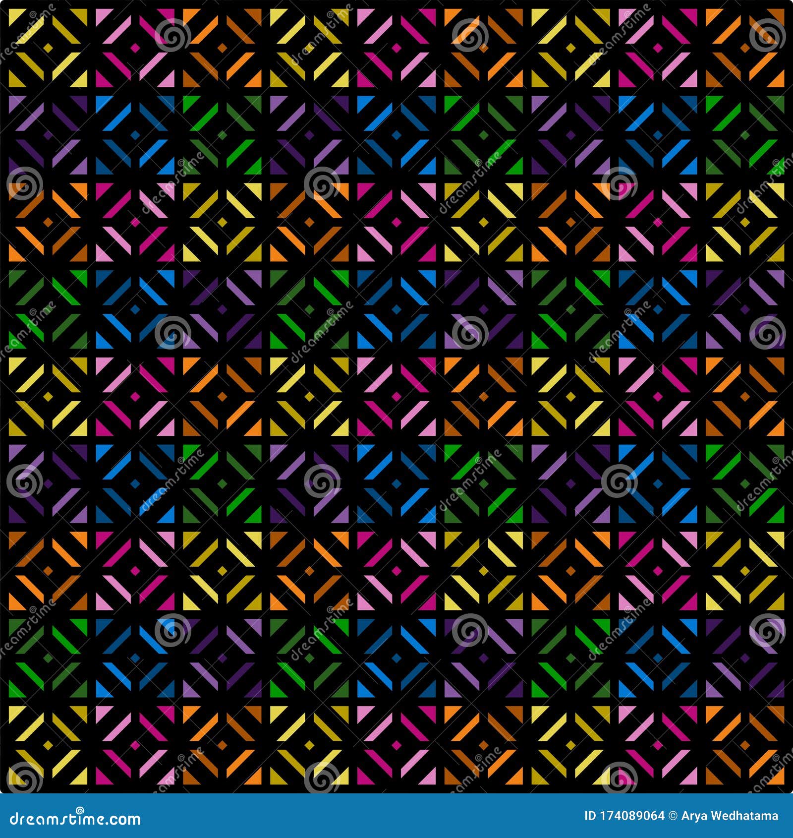 Colorful of Rhombus Shape Pattern, Abstract, Illustrator Geometric ...