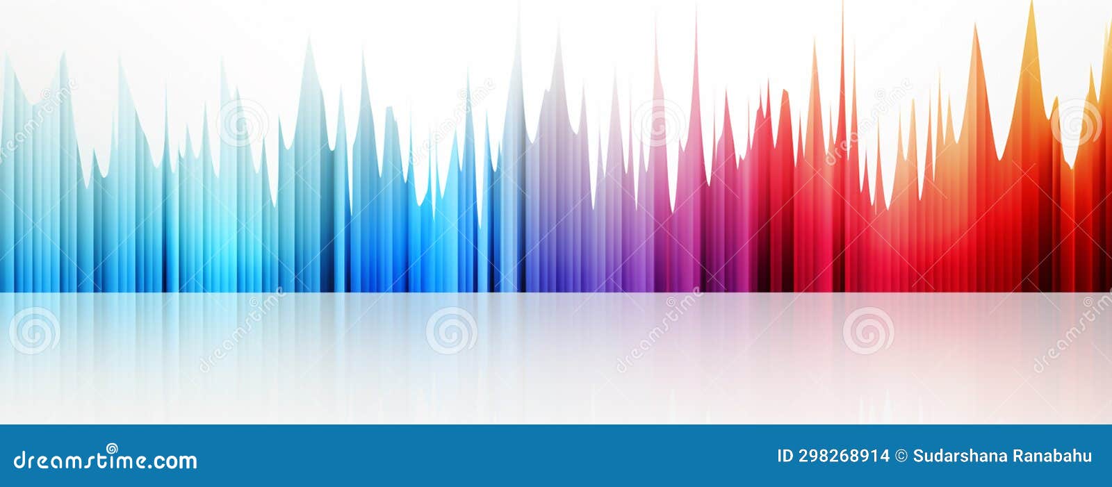 Colorful Rhythmic Sound Wave Equalizer Pillars Background With ...