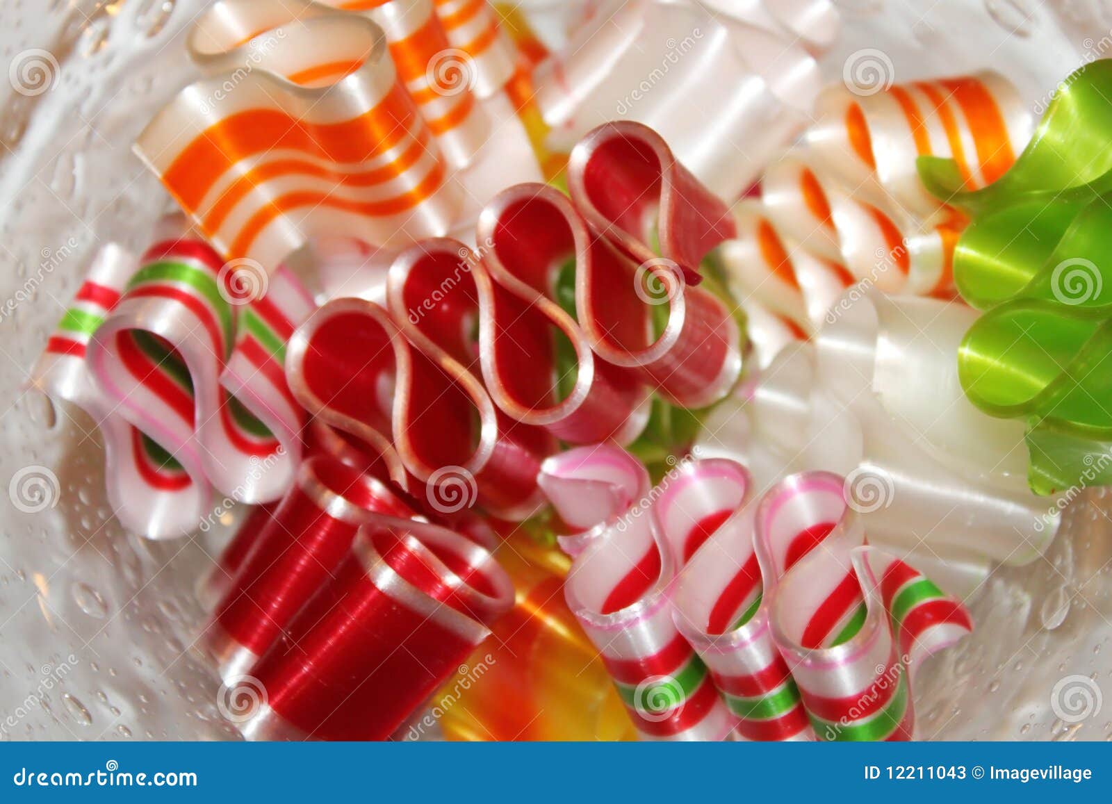 Colorful Ribbon Candy in a Dish Stock Image - Image of assortment ...