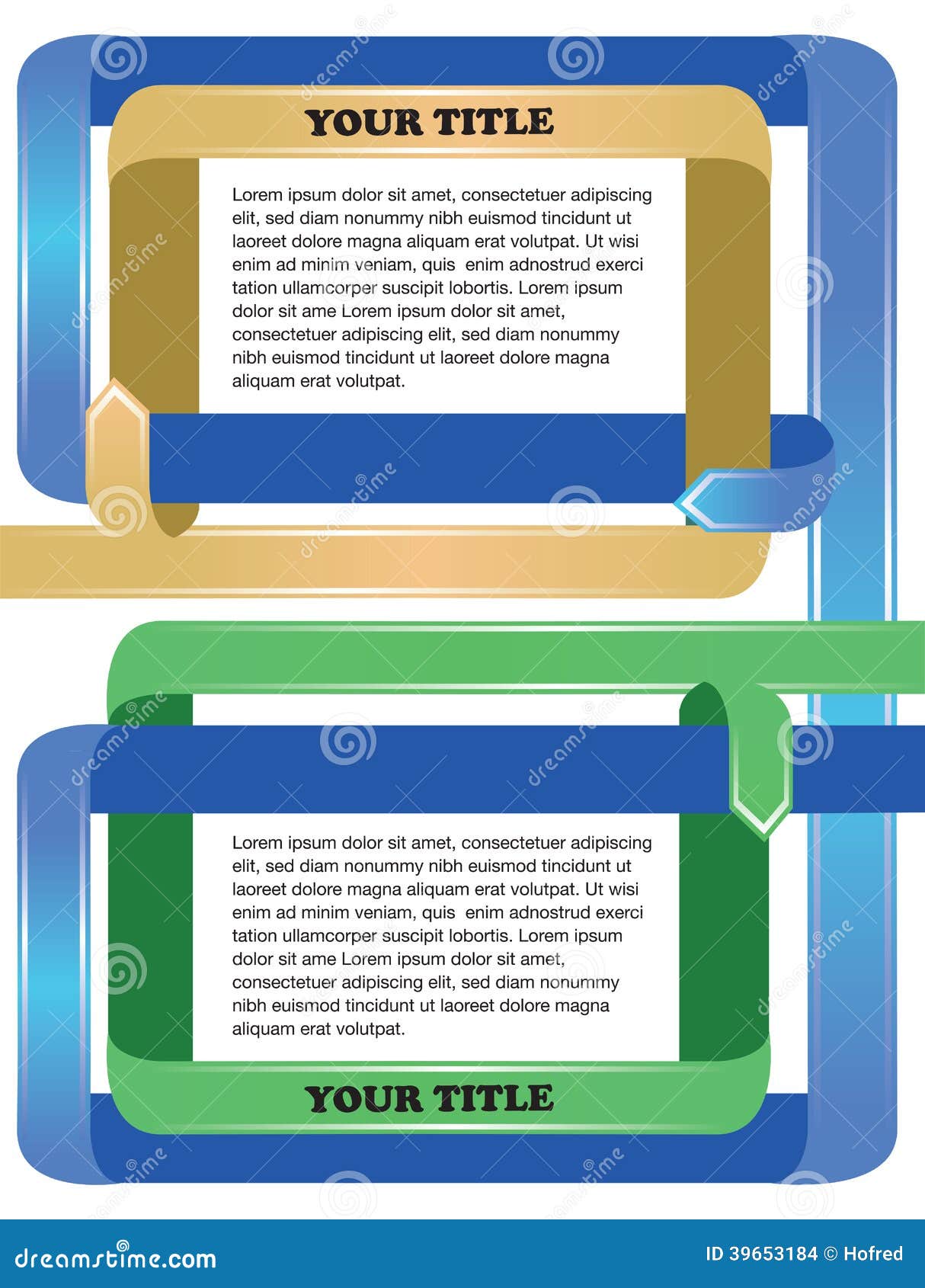 Colorful Ribbon Folding Vector Layout Design Stock Vector ...