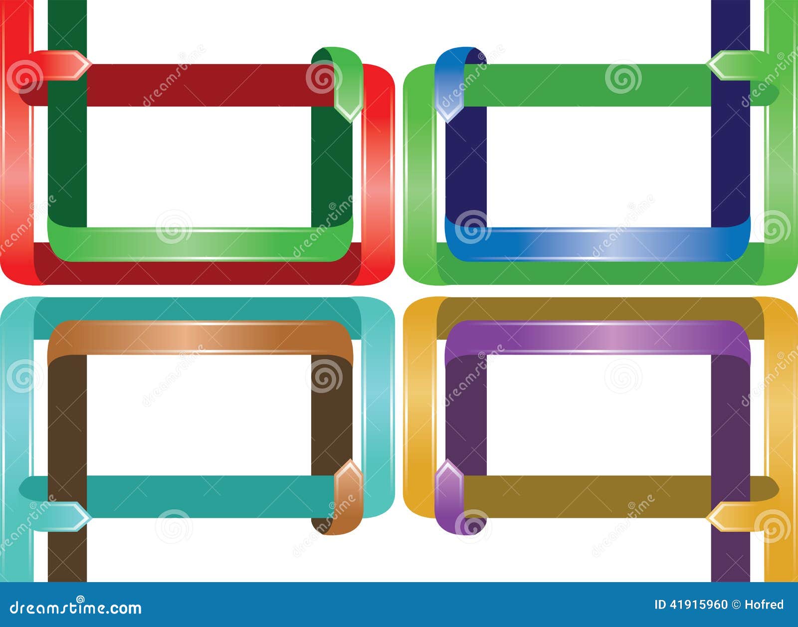 Colorful Ribbon Page Layout Stock Vector - Illustration of card, border ...