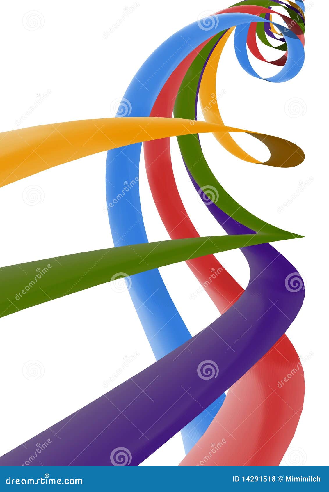 Colorful Ribbons stock illustration. Illustration of yellow - 14291518
