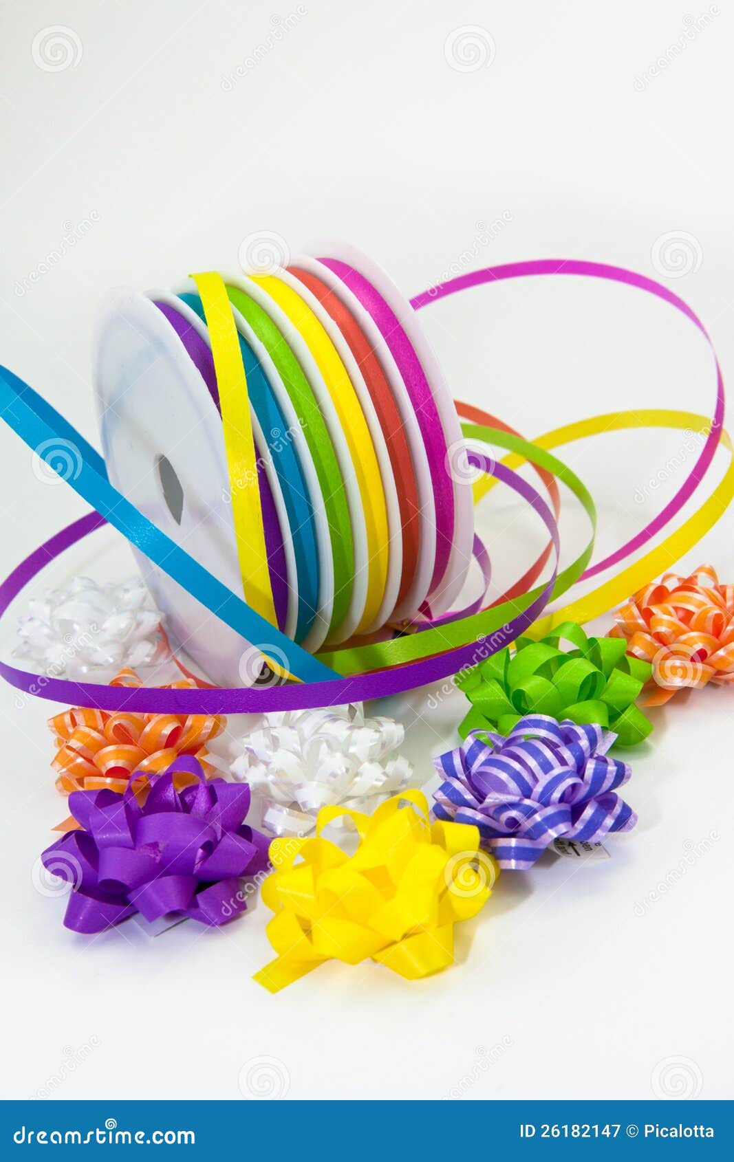 Colorful ribbons stock image. Image of wrapping, lace - 26182147