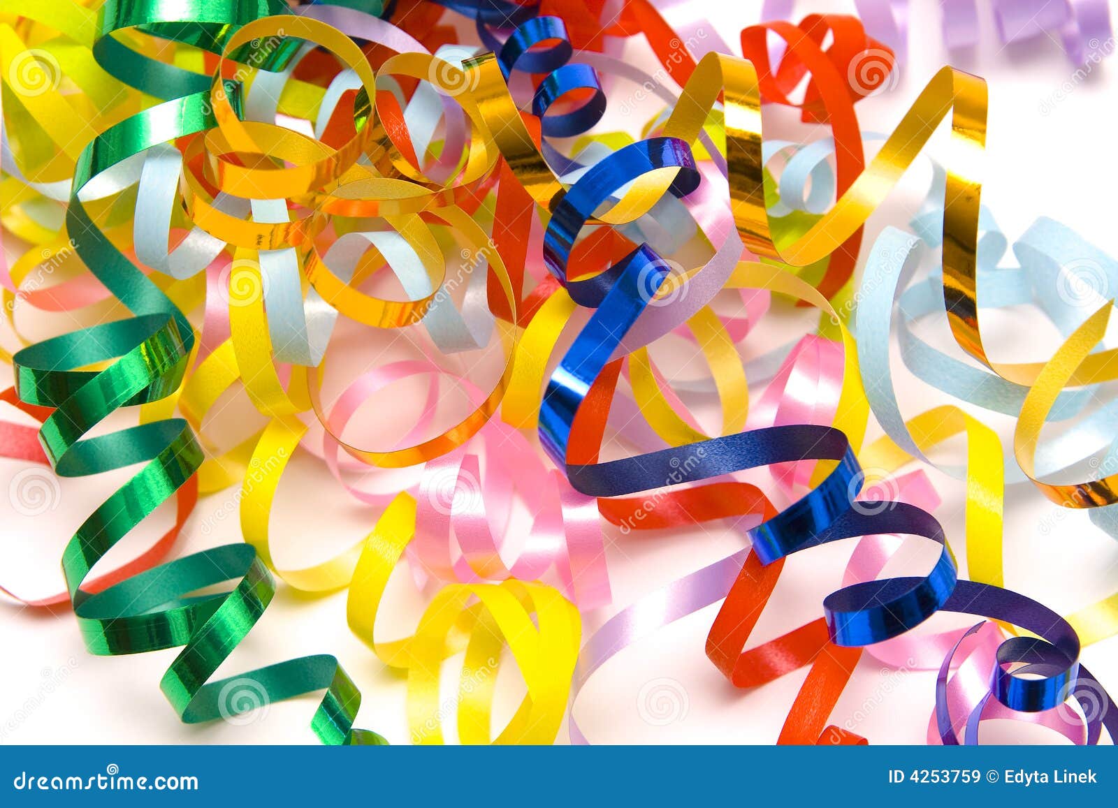 Colorful ribbons stock image. Image of yellow, green, color - 4253759
