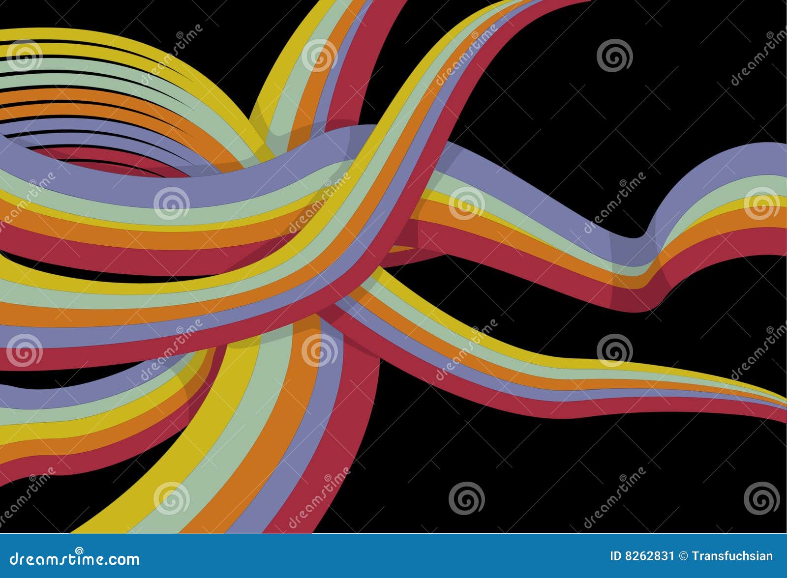Colorful Ribbons stock vector. Illustration of rainbow - 8262831