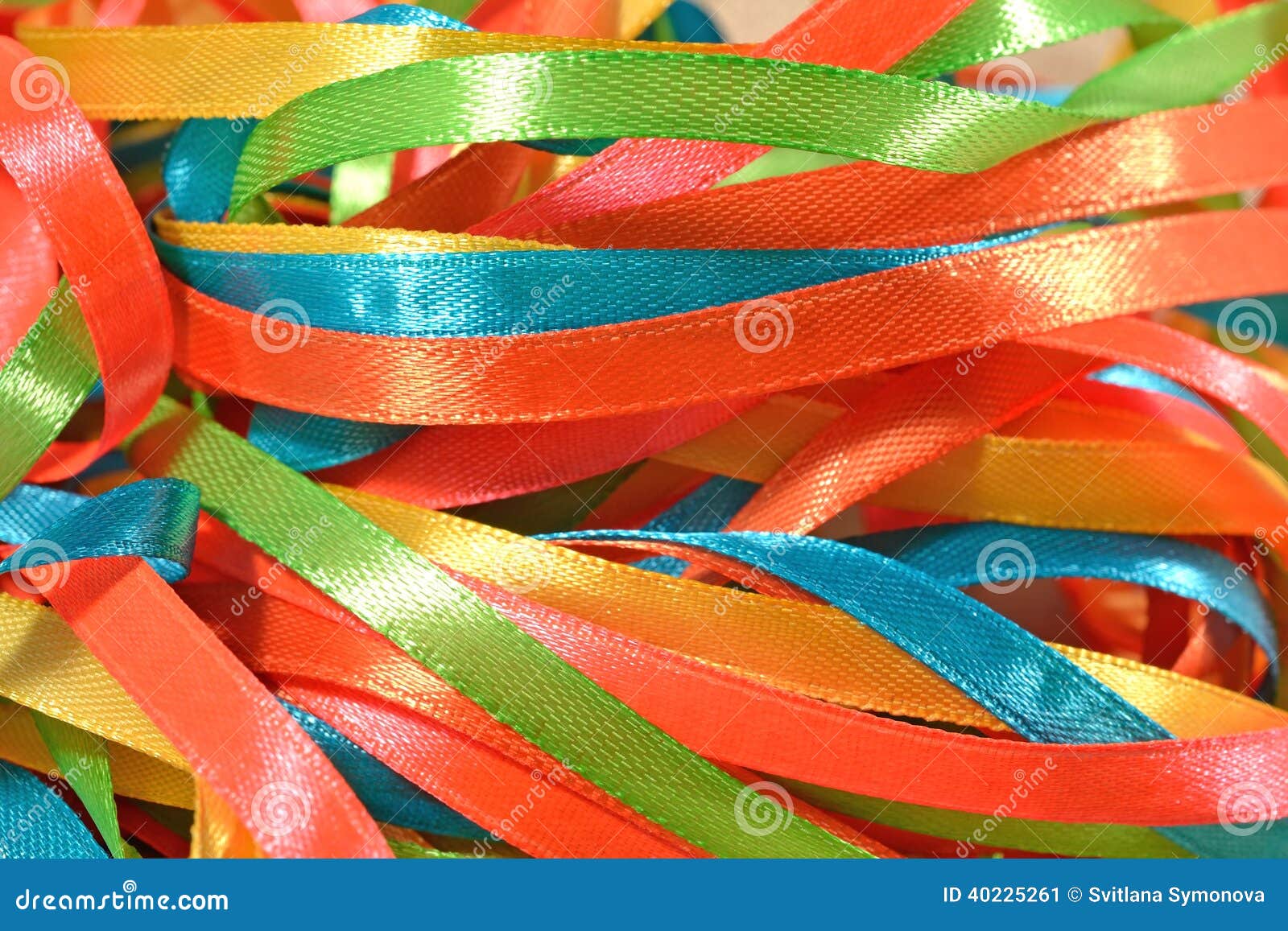 Colorful ribbons close up stock image. Image of carnival - 40225261