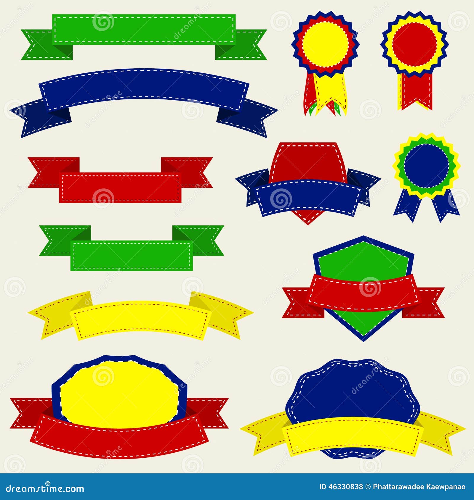 Colorful Ribbons and Label , Vector Illustration Stock Vector ...