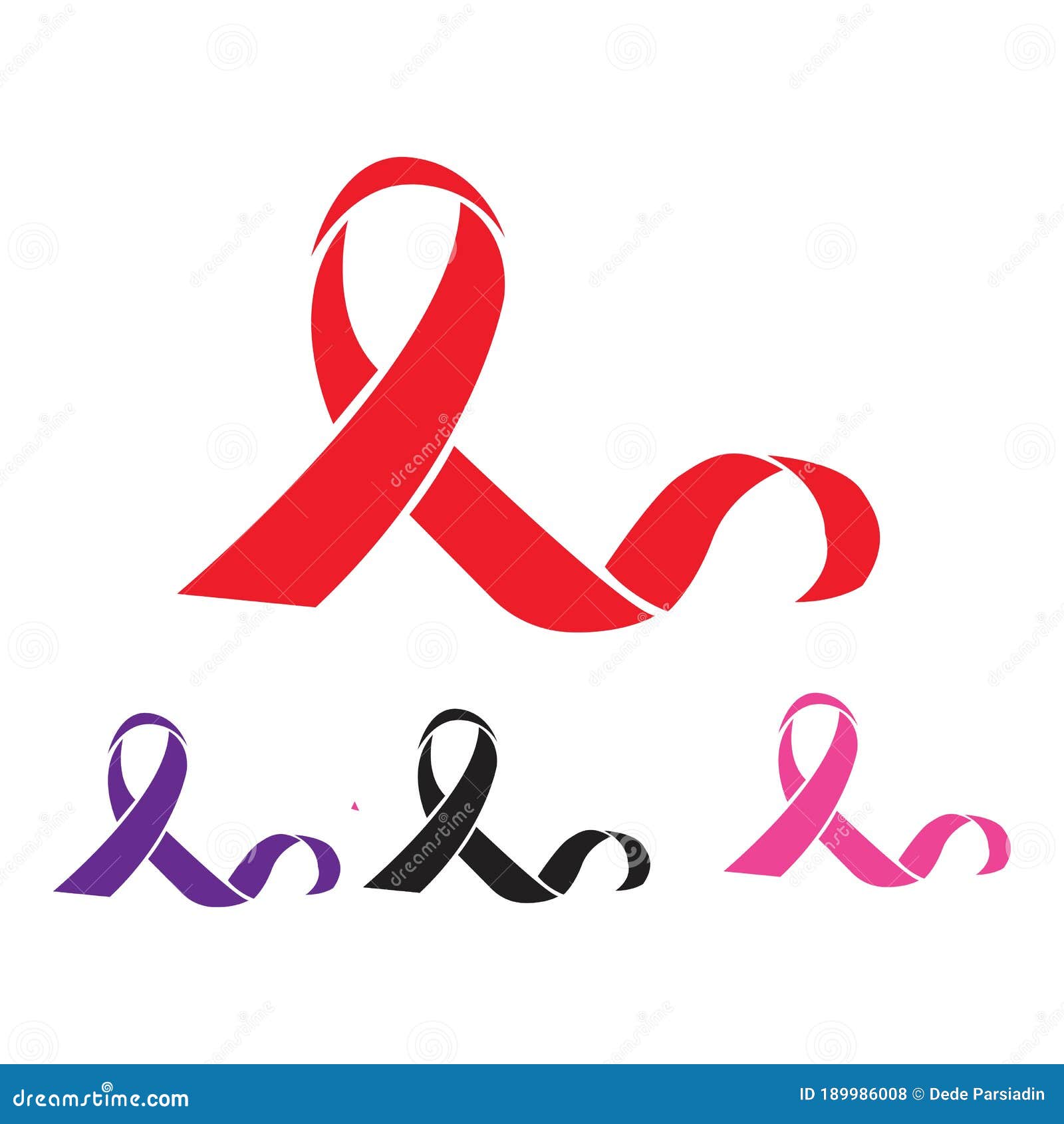 Colorful Ribbons Logo Symbol Illustration Design Template - Vector ...