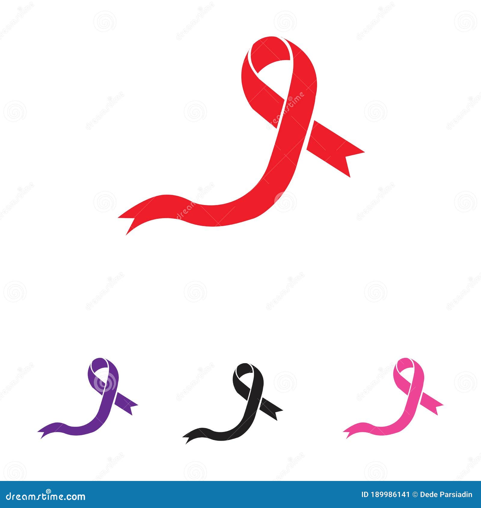 Colorful Ribbons Logo Symbol Illustration Design Template - Vector ...
