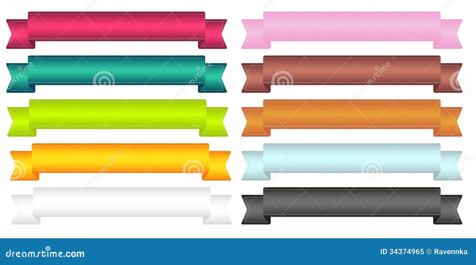 Colorful ribbons stock illustration. Illustration of modern - 34374965