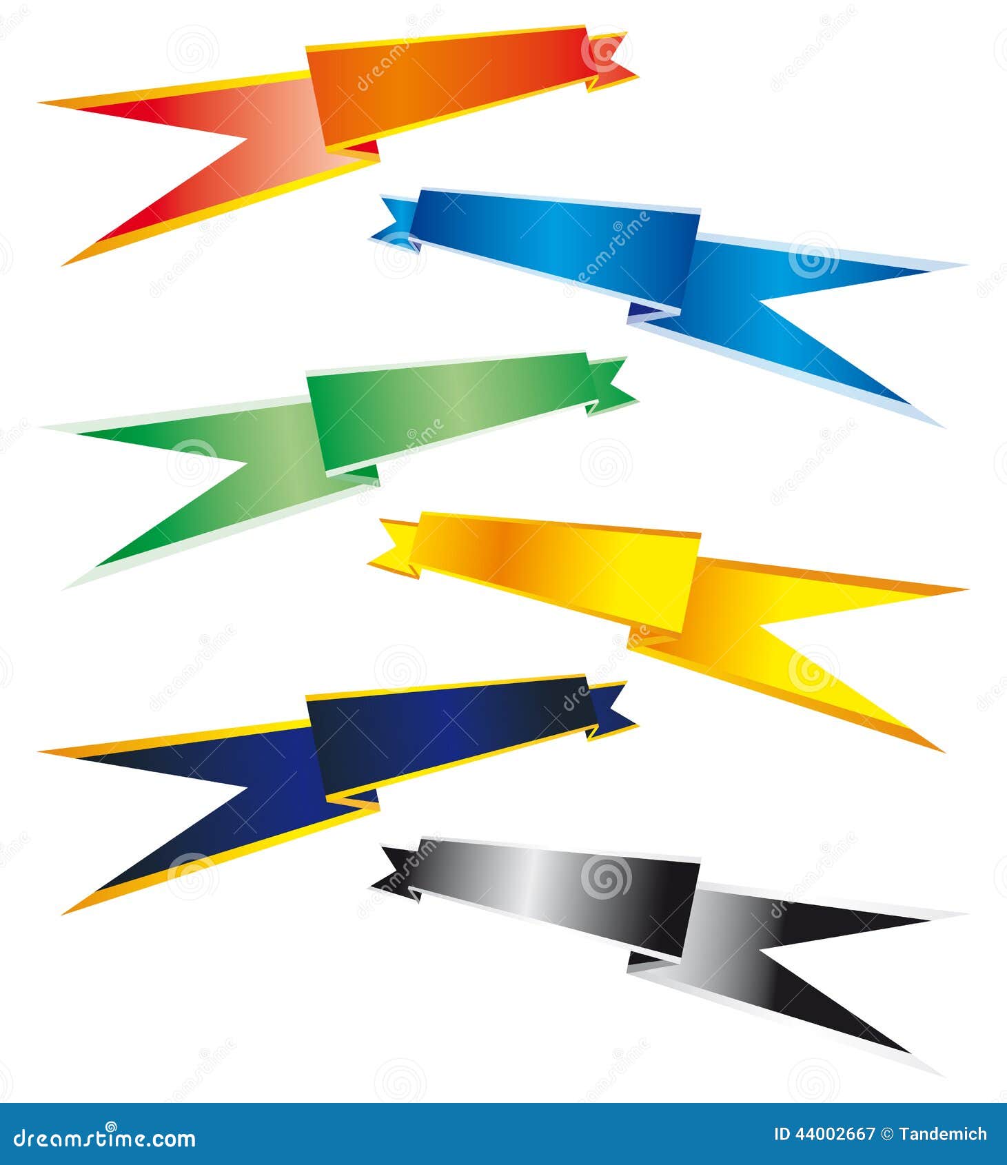 Colorful ribbons stock illustration. Illustration of object - 44002667