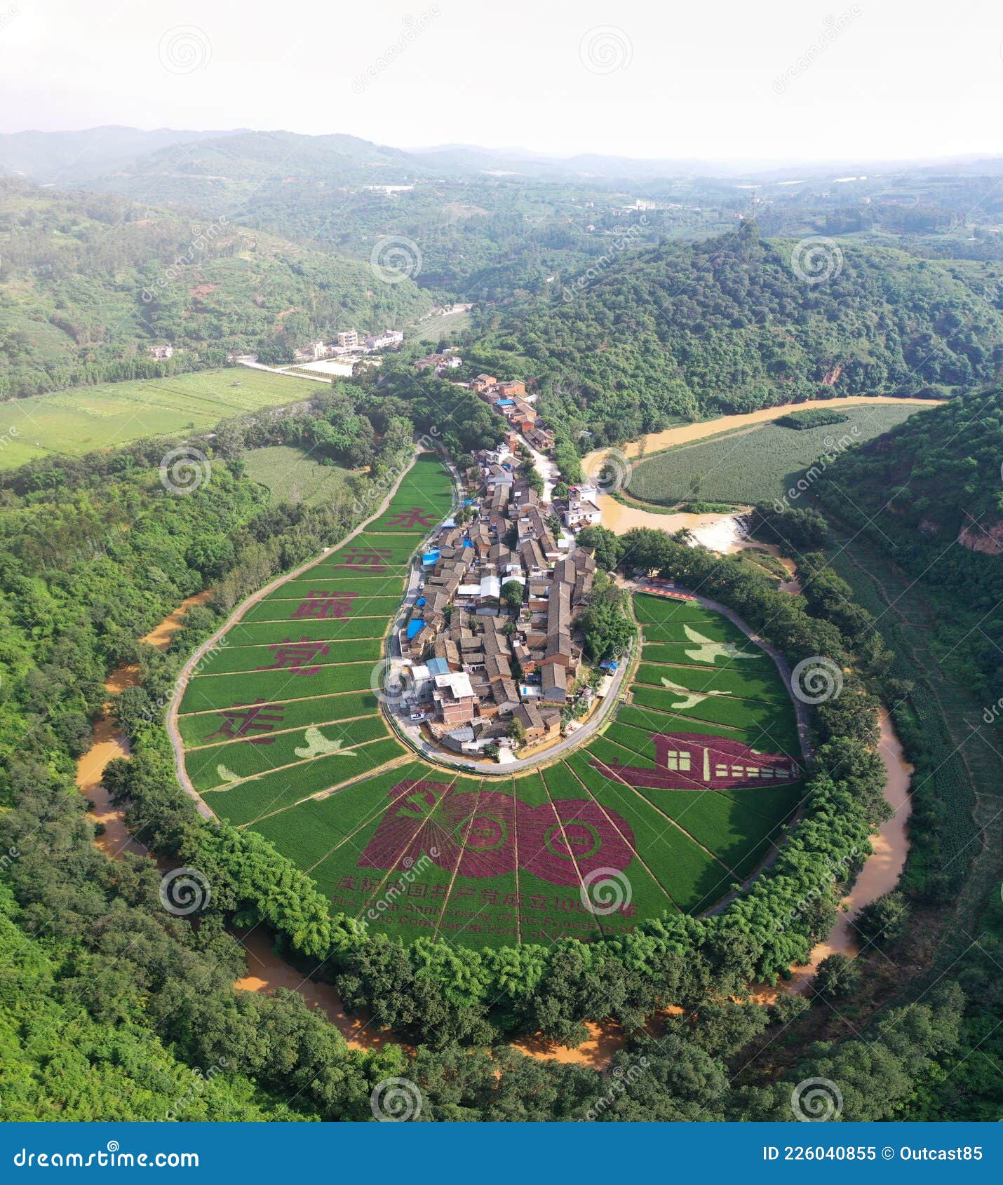 Colorful Rice Fields in Yunnan, China Editorial Image - Image of drone ...