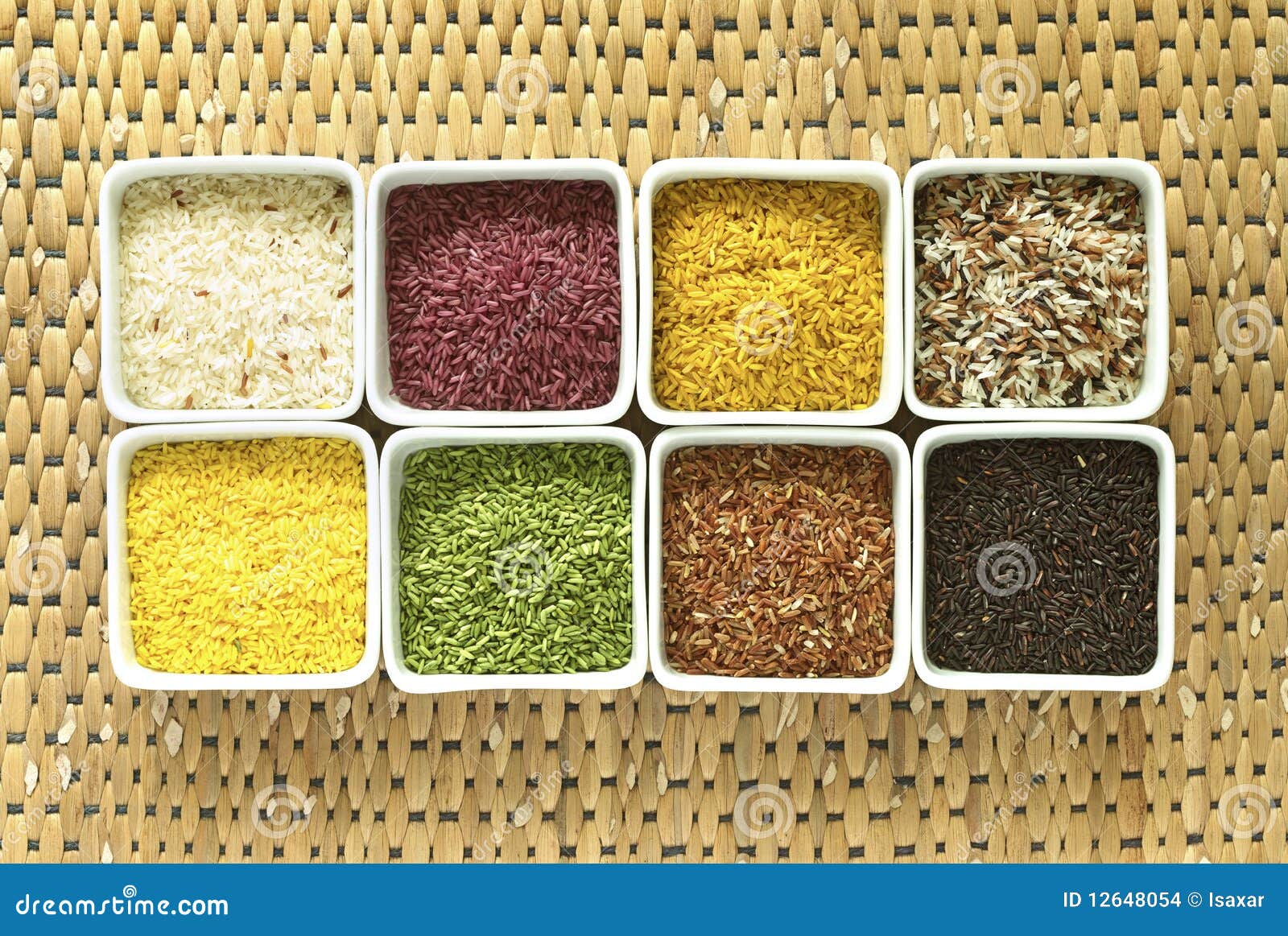 Colorful rice set detail stock photo. Image of basmati - 12648054