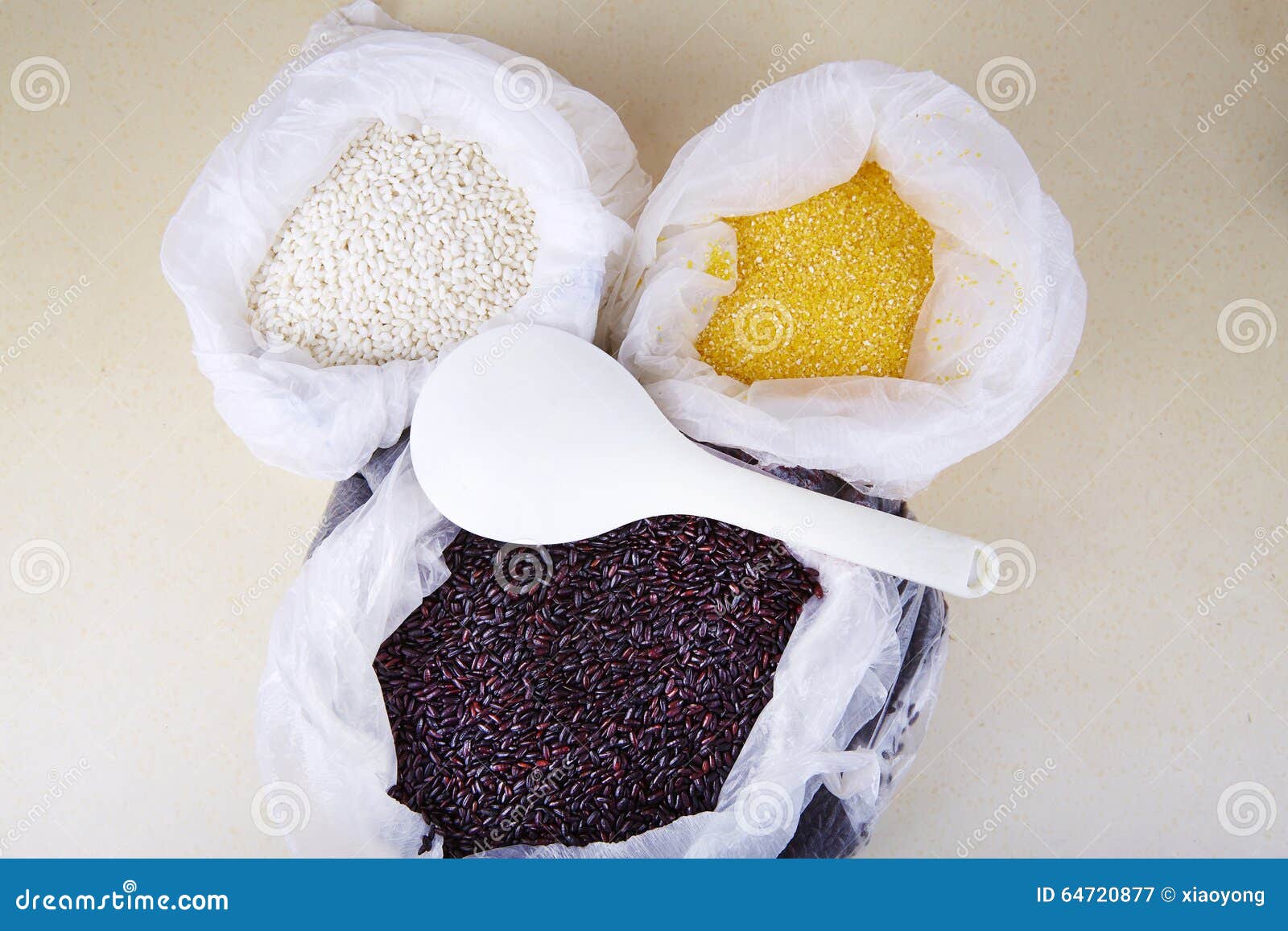 Colorful rices stock image. Image of corn, white, food - 64720877