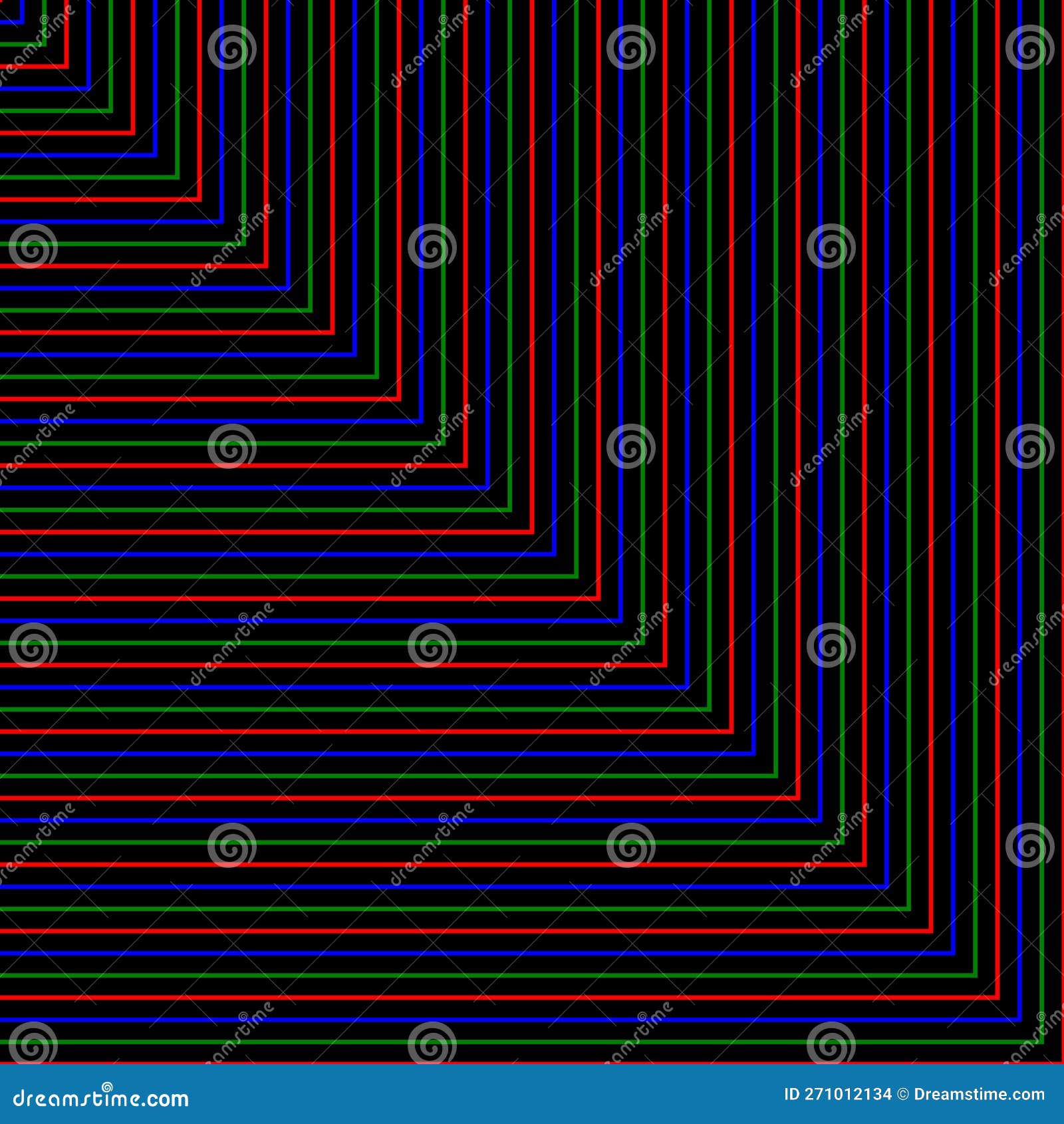 Colorful Right Angle Lines Fabric Pattern on Black Background Vector ...