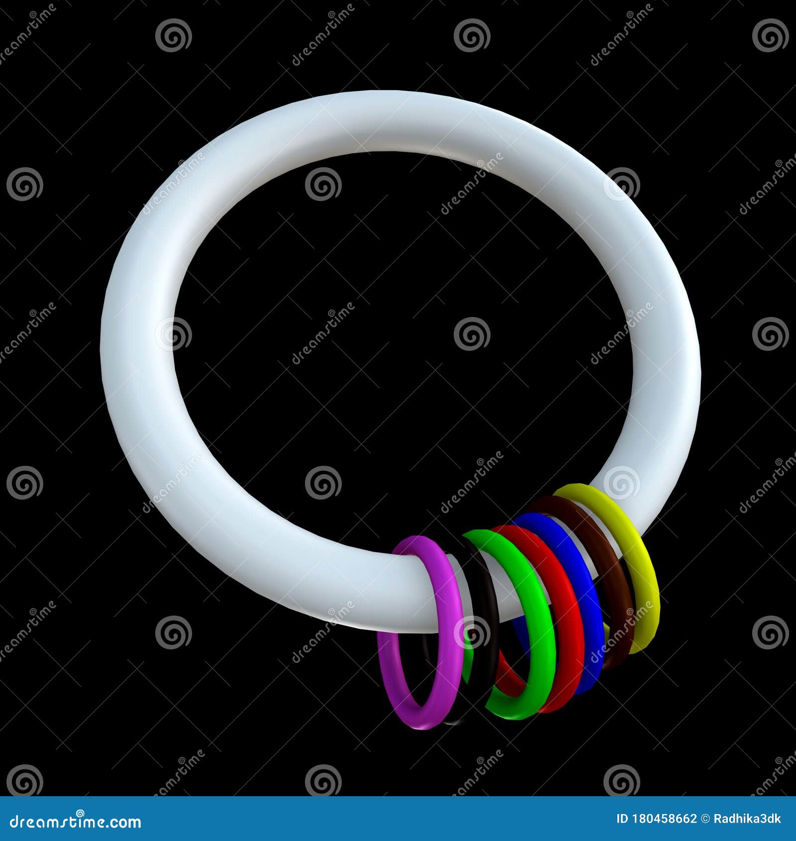 Colorful Ring Collection, Abstract Patterns Stock Illustration ...