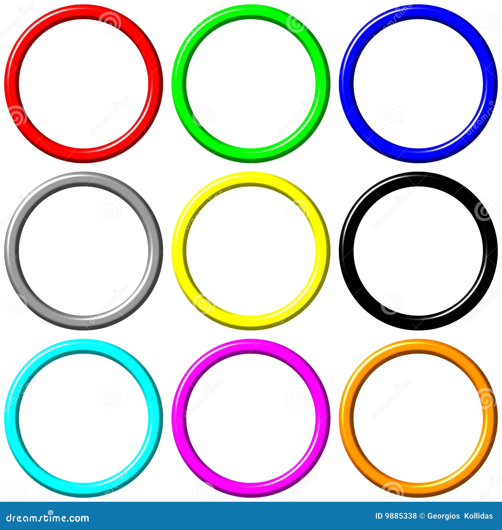 Colorful Rings stock illustration. Illustration of frame - 9885338