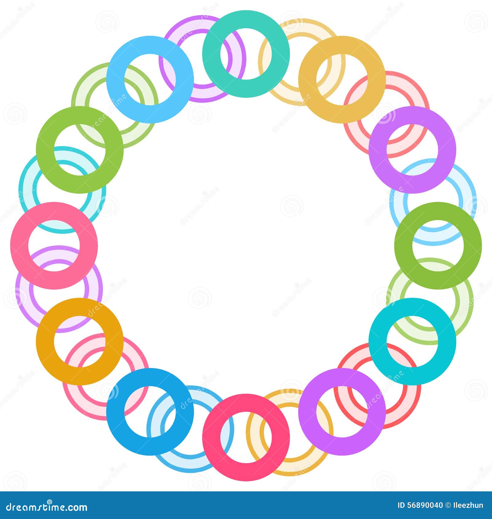 Colorful Rings Circular Background Stock Illustration - Illustration of ...