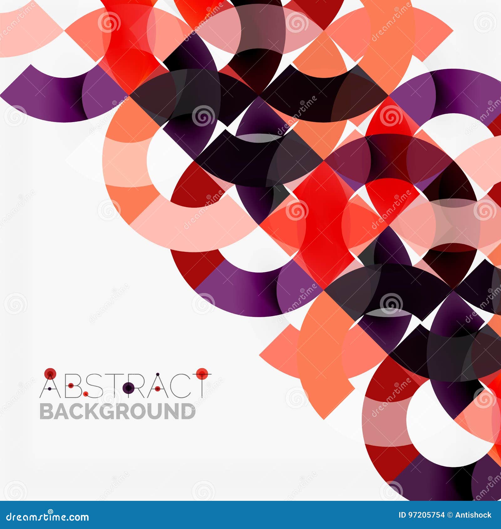 Colorful Rings on Grey Background, Modern Geometric Pattern Design ...