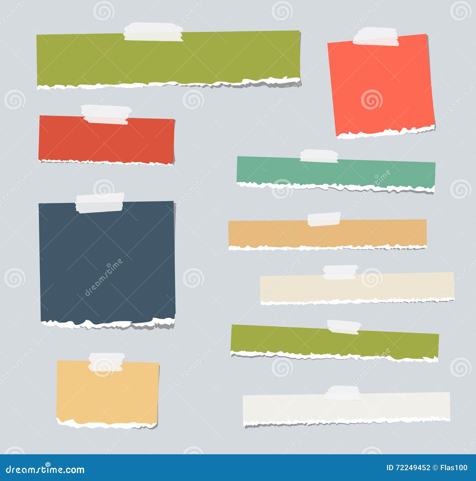 Ripped Blank Note, Notebook Paper Strips, Adhesive, Sticky Tape For ...