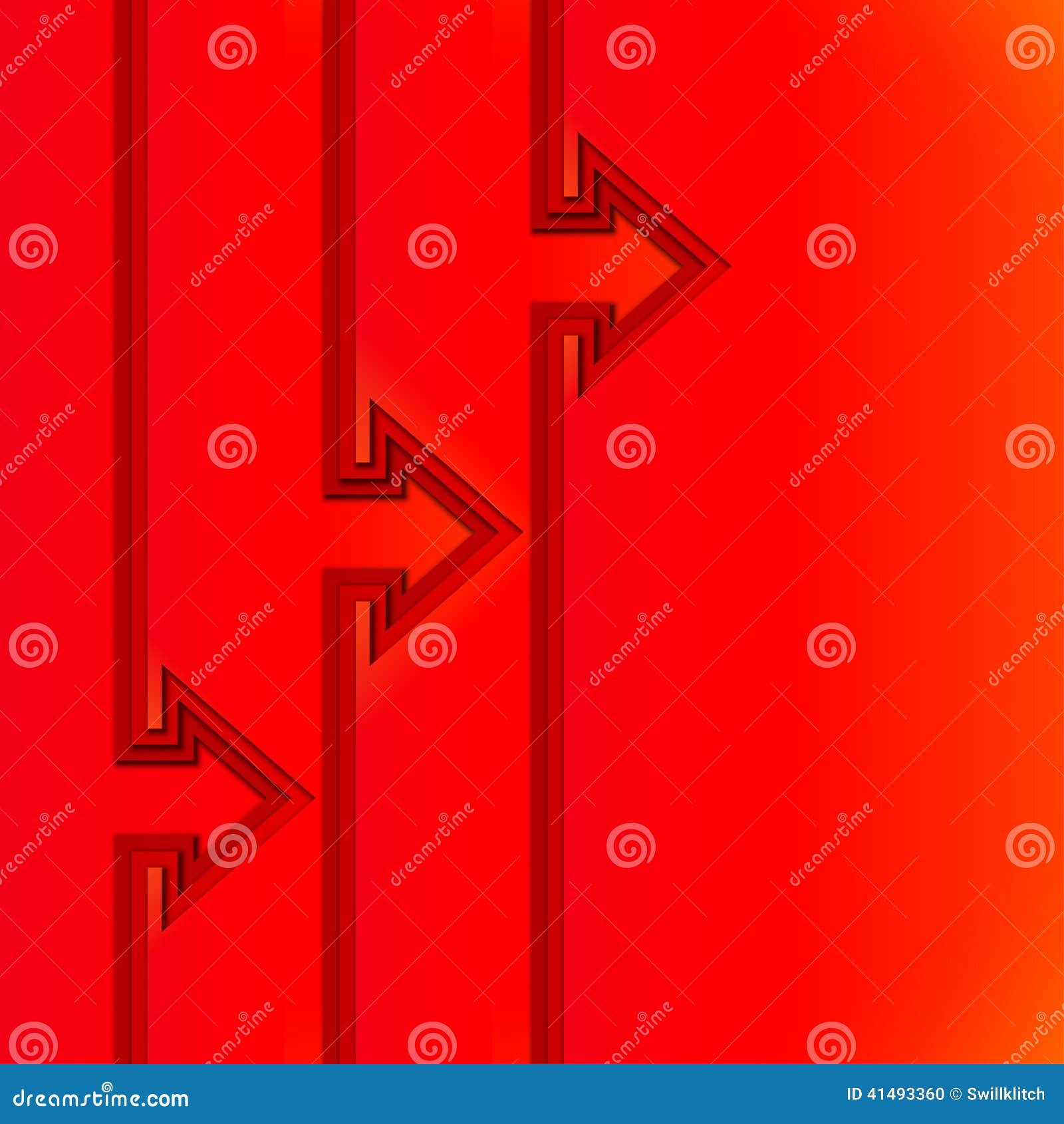Colorful Rising Arrows with Red Cut Paper Layers Stock Vector ...
