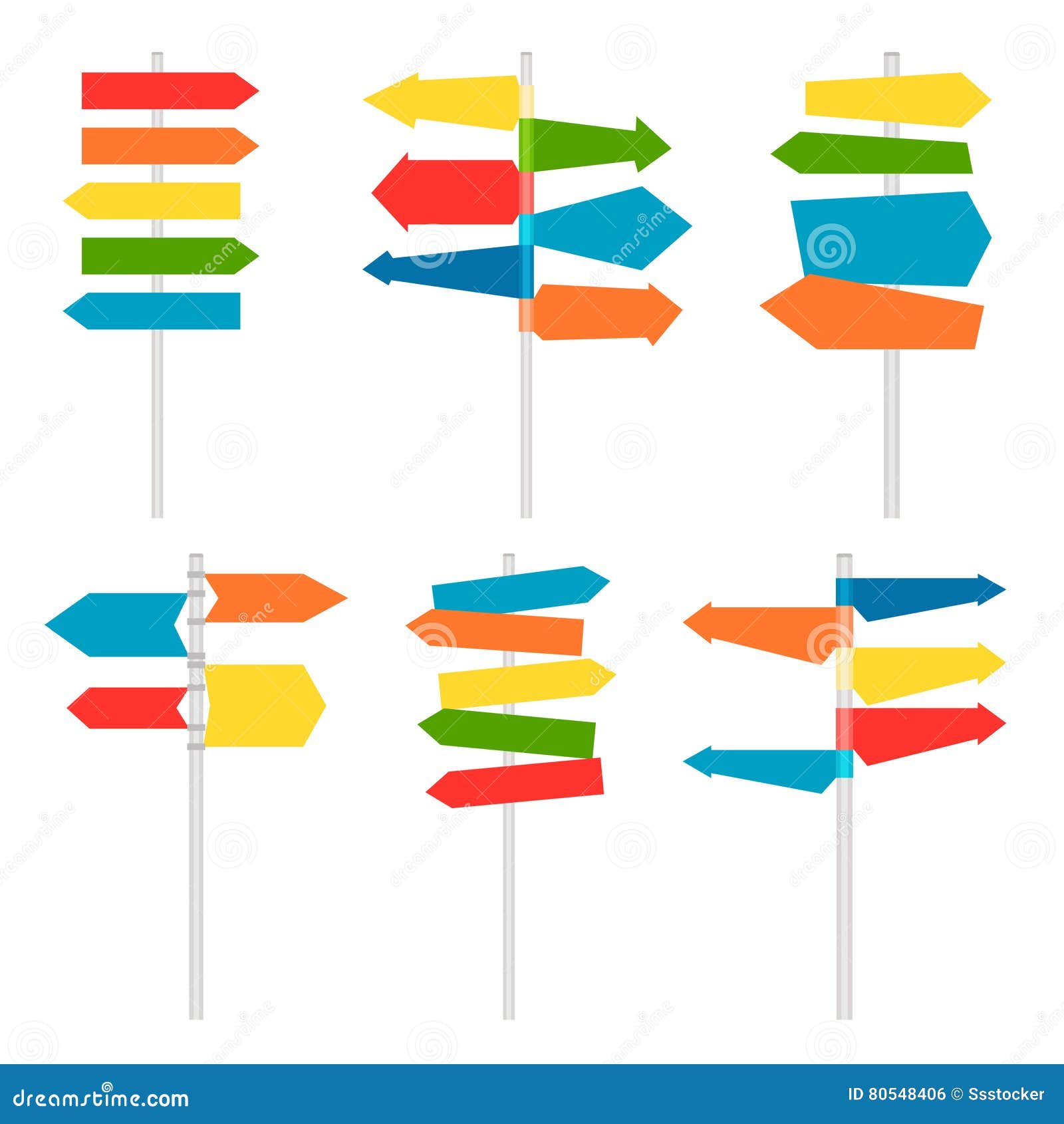 Colorful Road Directions Stock Illustration | CartoonDealer.com #6578317