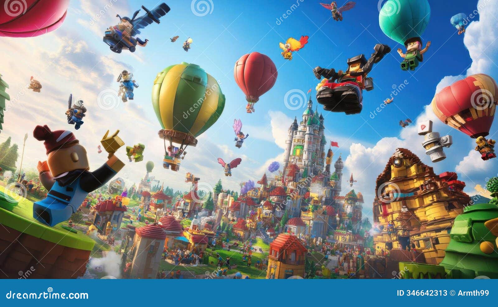 Roblox Adventure. A Fun And Vibrant Roblox Background Featuring ...