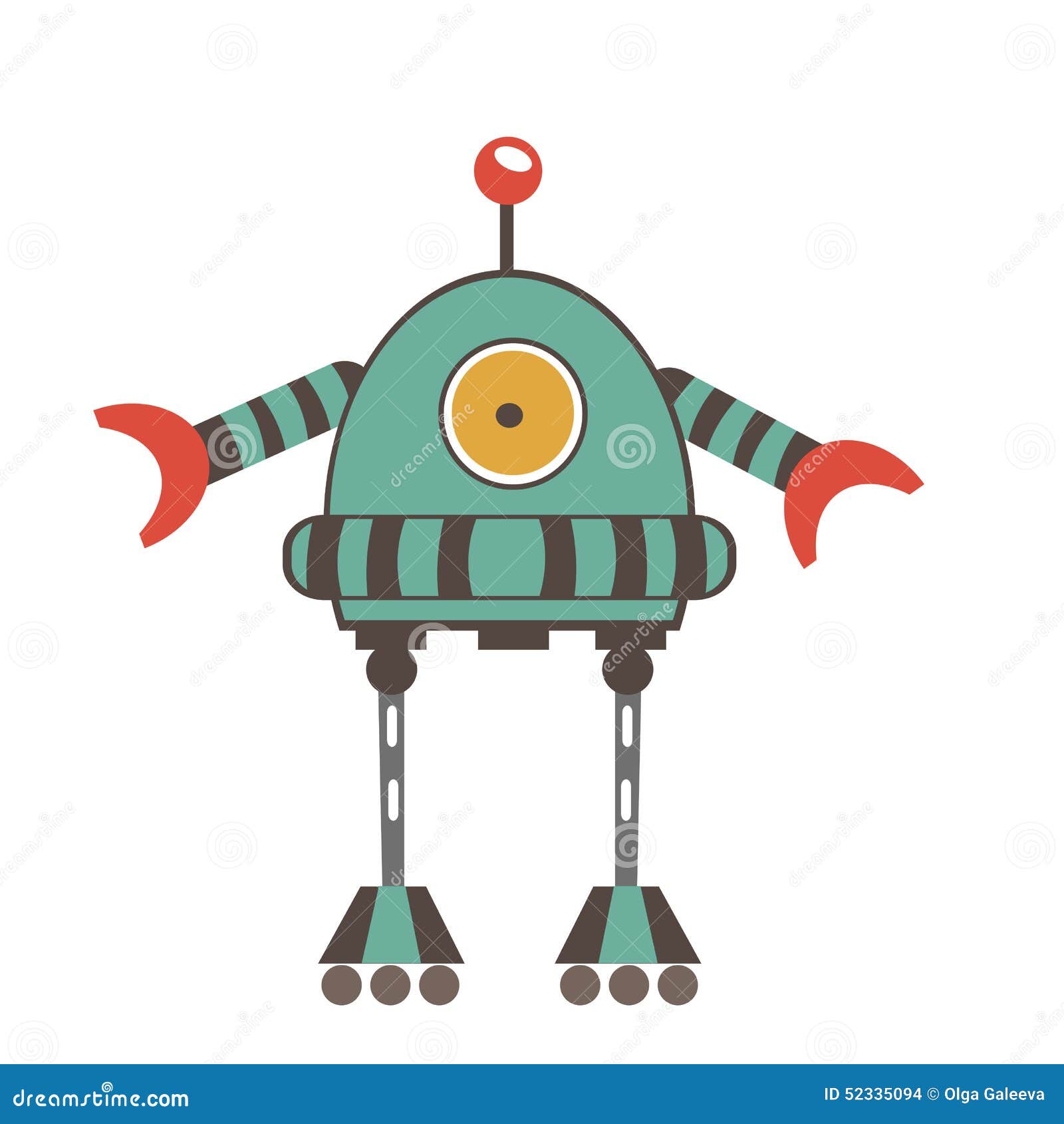 Colorful robot character stock vector. Illustration of artificial ...