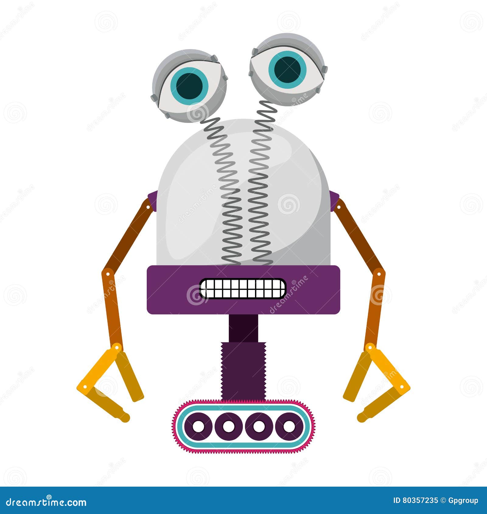 Colorful robot design stock vector. Illustration of robot - 80357235