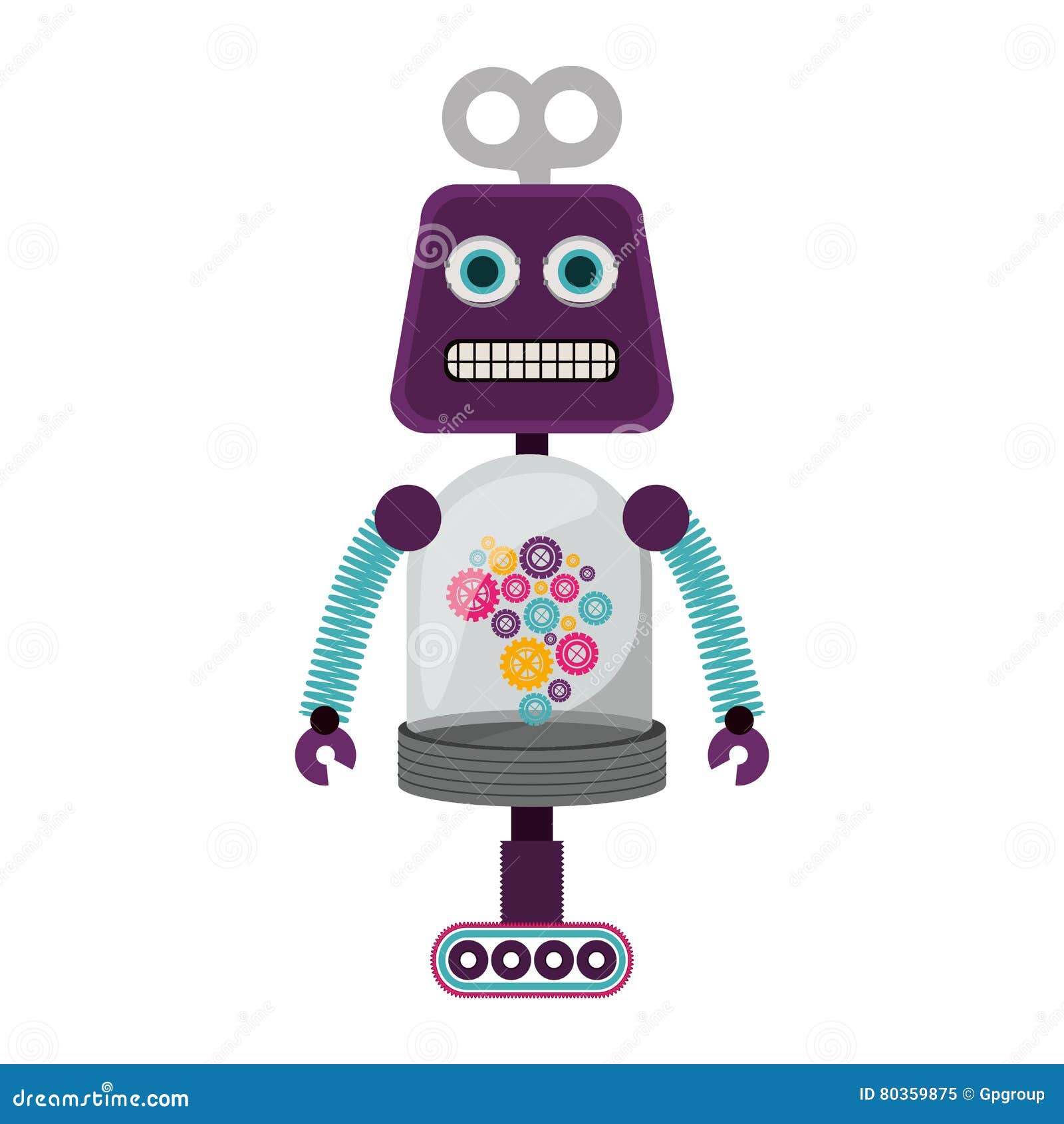 Colorful robot design stock vector. Illustration of space - 80359875