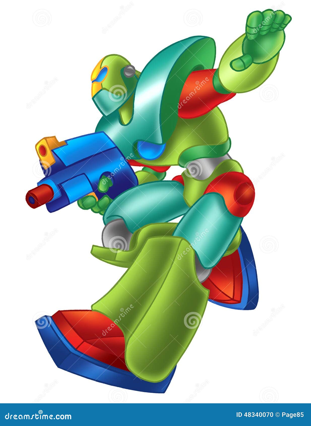 Colorful Robot stock illustration. Illustration of digital - 48340070