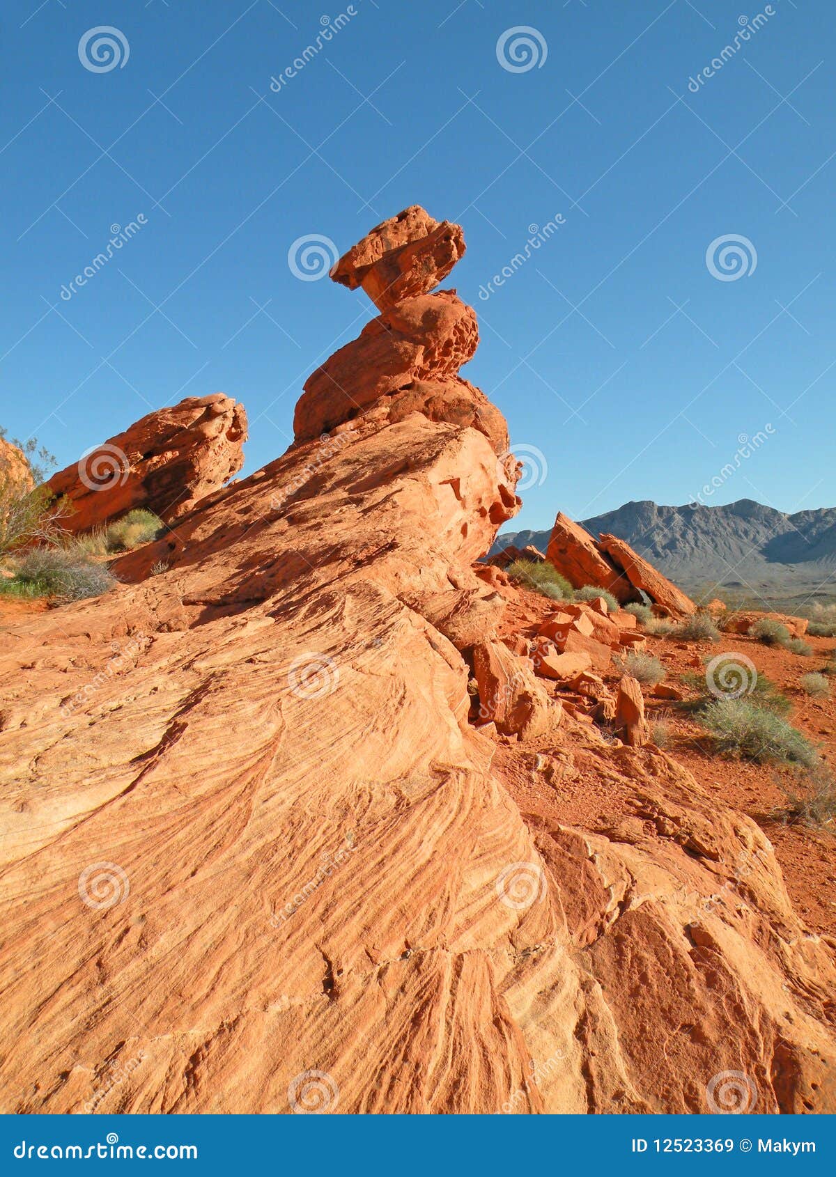 Colorful Rock Formation stock image. Image of arid, blue - 12523369