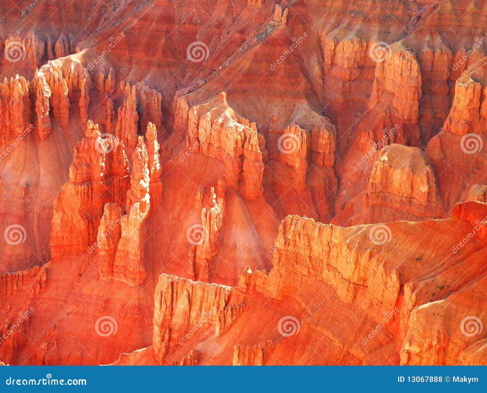 Colorful rock formations stock photo. Image of close - 13067888