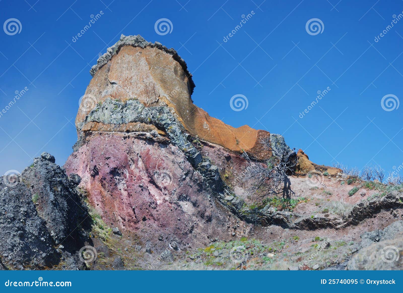 Colorful rock formations stock image. Image of height - 25740095