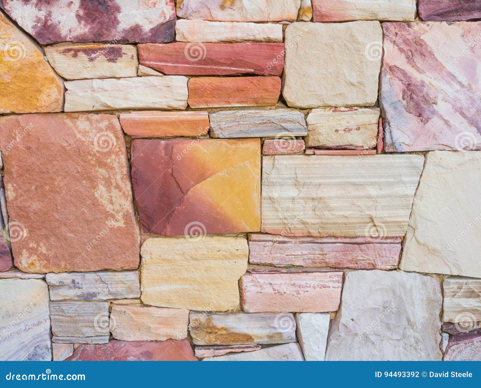 Colorful Rock Wall Background Stock Photo - Image of rock, masonry ...