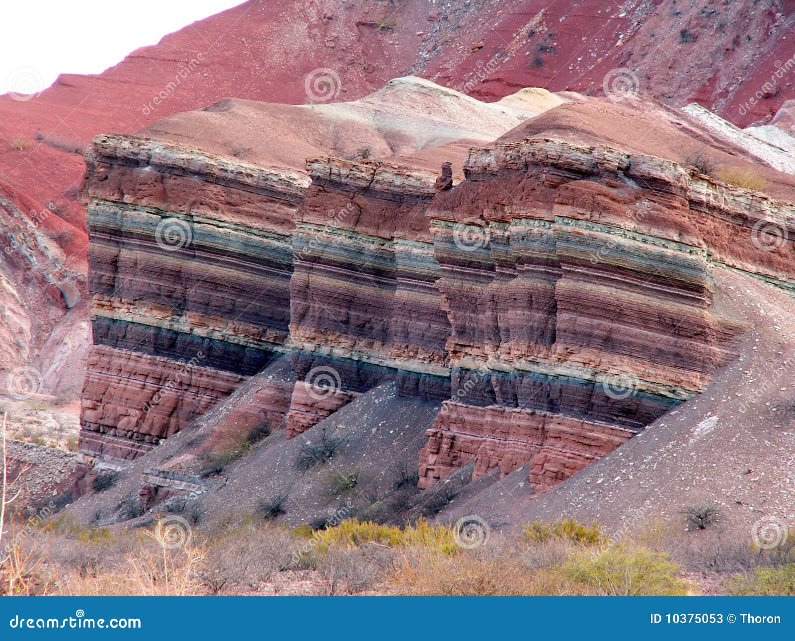 Colorful rocks stock image. Image of sand, cafayate, mountain - 10375053
