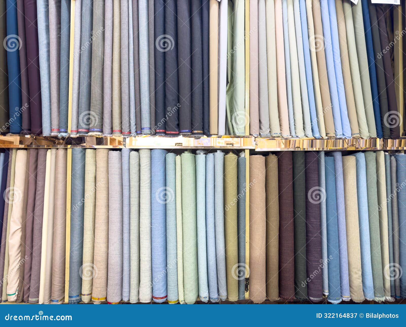 Colorful Rolls of Fabric in Store Display for Selling Stock Image - Image of cotton, colorful ...