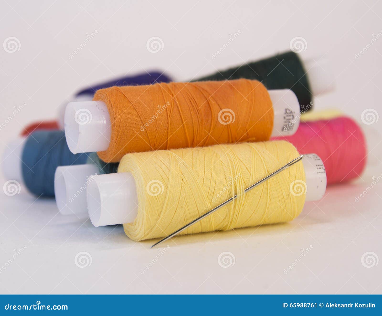 Colorful rolls of thread. stock image. Image of withrgb - 65988761