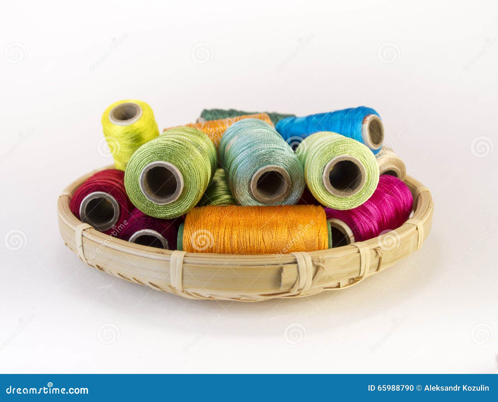 Colorful rolls of thread. stock photo. Image of orange - 65988790