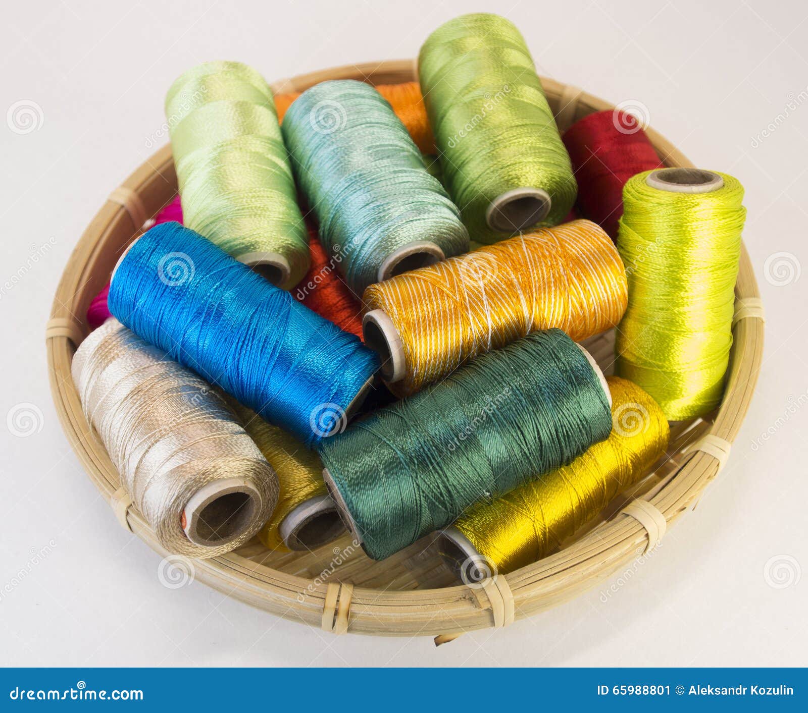 Colorful rolls of thread. stock image. Image of background - 65988801